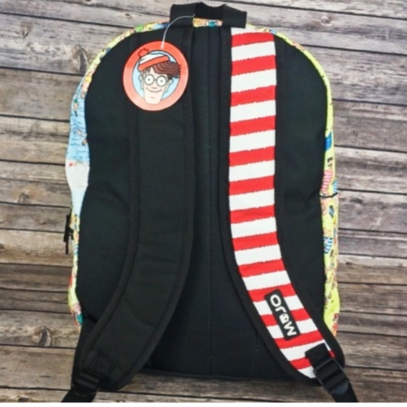 Bags | Wheres Waldo Limited Edition Vintage Beach Scene Backpack Nwt ...